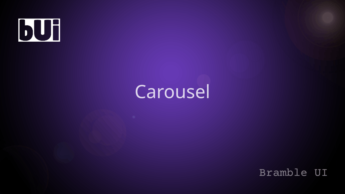 Carousel | Bramble UI Component Library